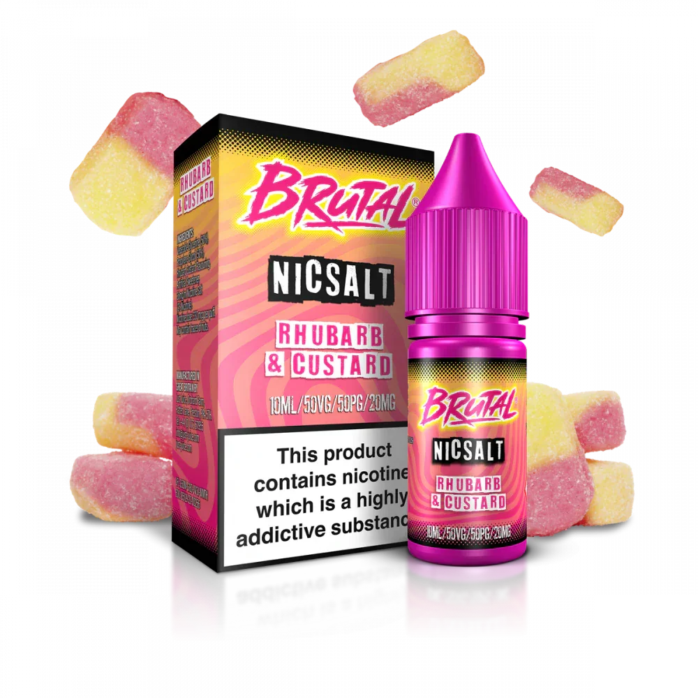 Rhubarb & Custard Nic Salt By Brutal — I Love Vapour
